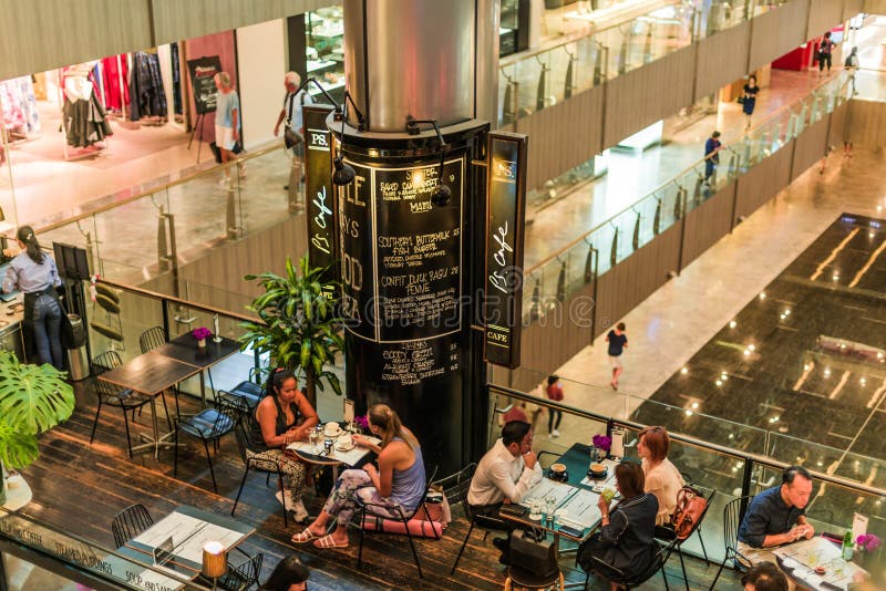Interior of Paragon Shopping Centre at Orchard Rd in Singapore ...