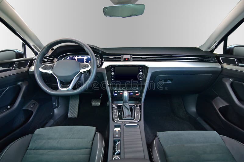 Interior of a Passenger Car with a Dashboard Stock Photo - Image of ...