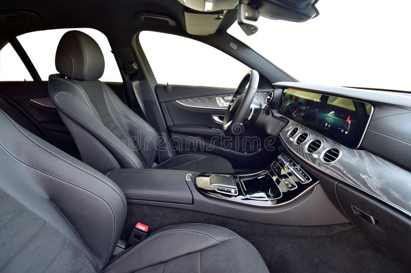 Interior of a Passenger Car with a Dashboard Stock Photo - Image of ...