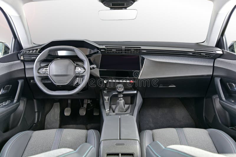 Interior of a Passenger Car with a Dashboard Stock Photo - Image of ...