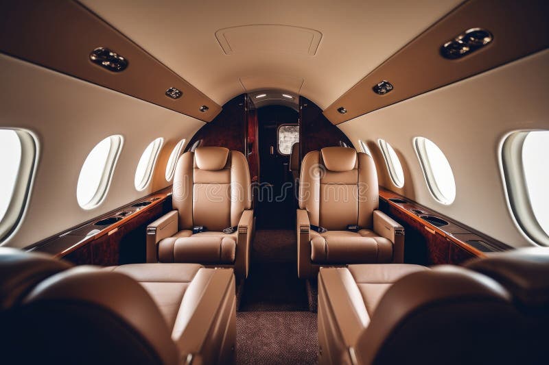 Interior of a Passenger Plane Interior of a Passenger Airplane Interior ...