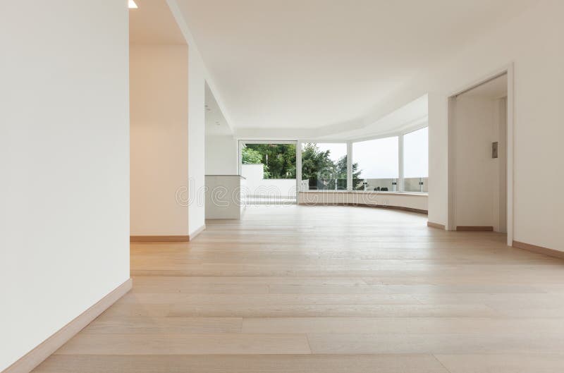 Interior, Penthouse Totally Empty Stock Photo - Image of large, space ...