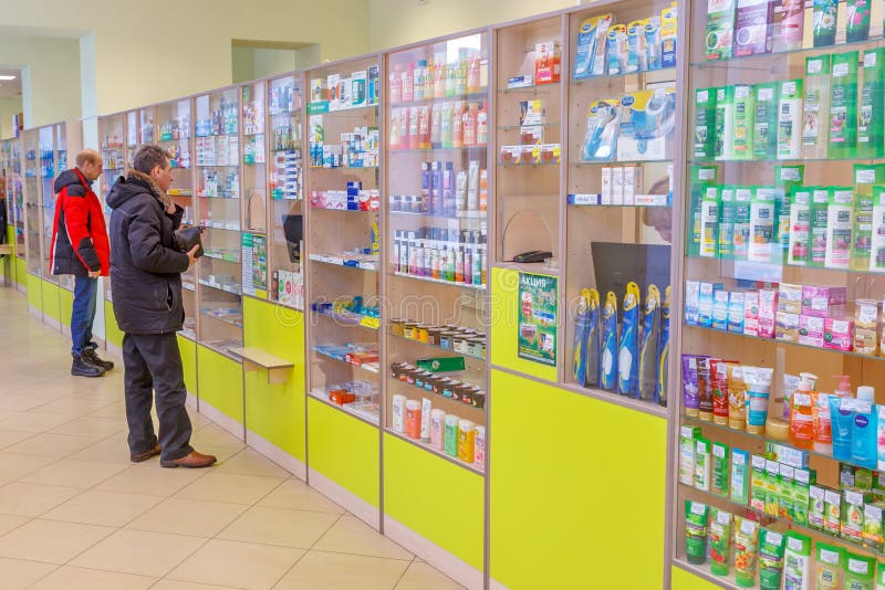 The Interior of the Pharmacy Editorial Photography - Image of buyer ...