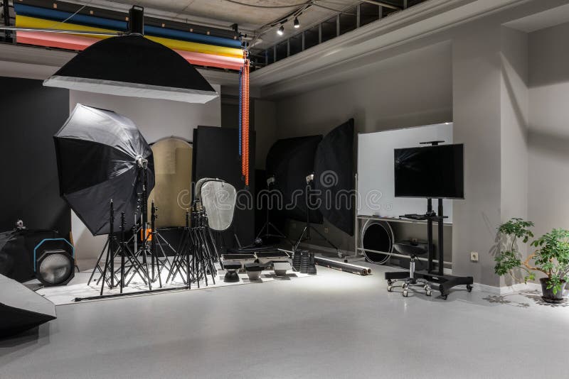 Interior of the Photo Studio Stock Photo - Image of shot, room: 233532612