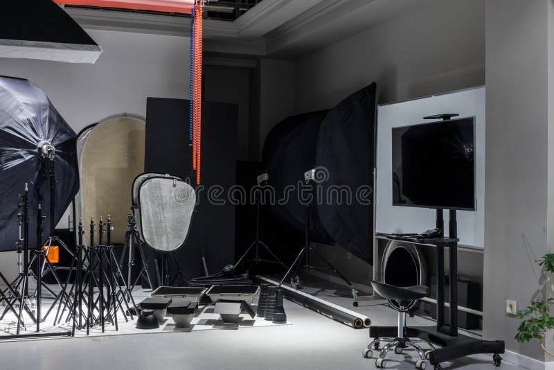 Interior of the Photo Studio Stock Photo - Image of place, flash: 233532658