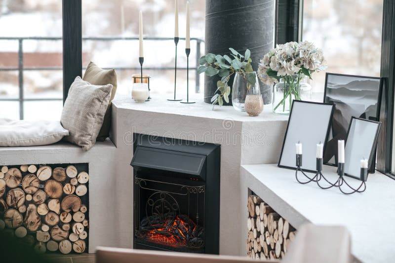 A Picture of a Room with Nice and Modern Interior Stock Photo - Image ...