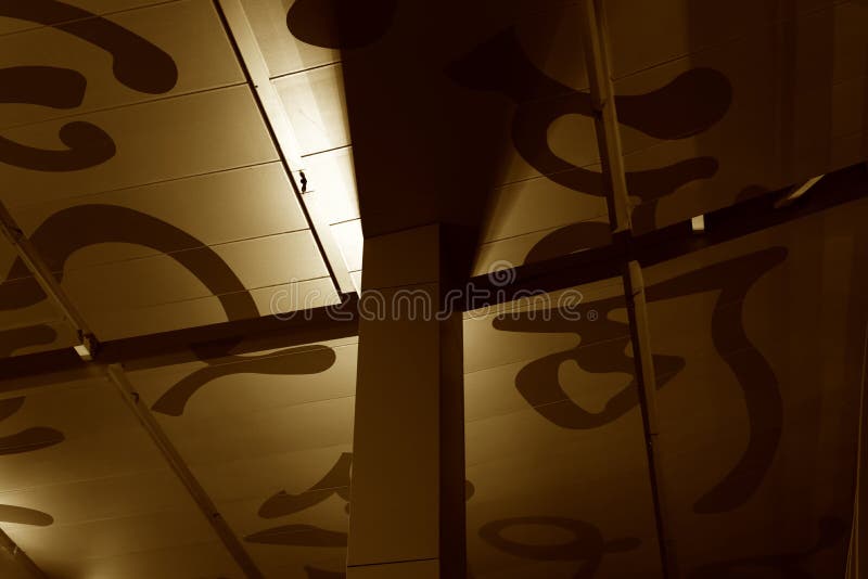 Interior Pillars of a Modern Architectural Building Stock Photo - Image ...