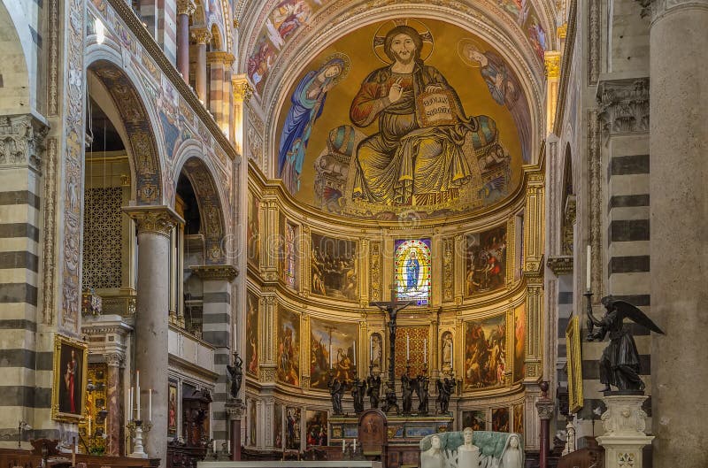 Interior of Pisa Cathedral, Italy Editorial Stock Photo - Image of ...