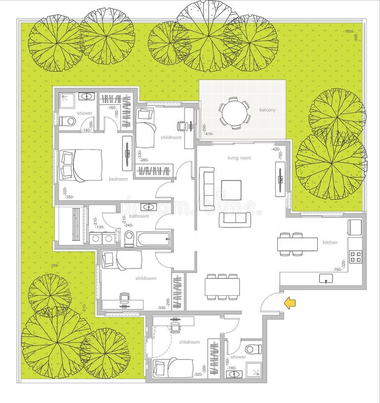 Grass Floor Plan Stock Illustrations – 1,319 Grass Floor Plan Stock ...