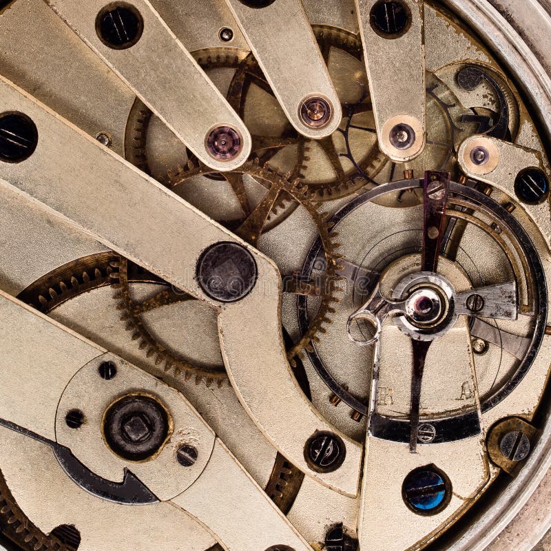 The Interior of a Pocket Watch. Stock Photo - Image of jewel, mechanism ...