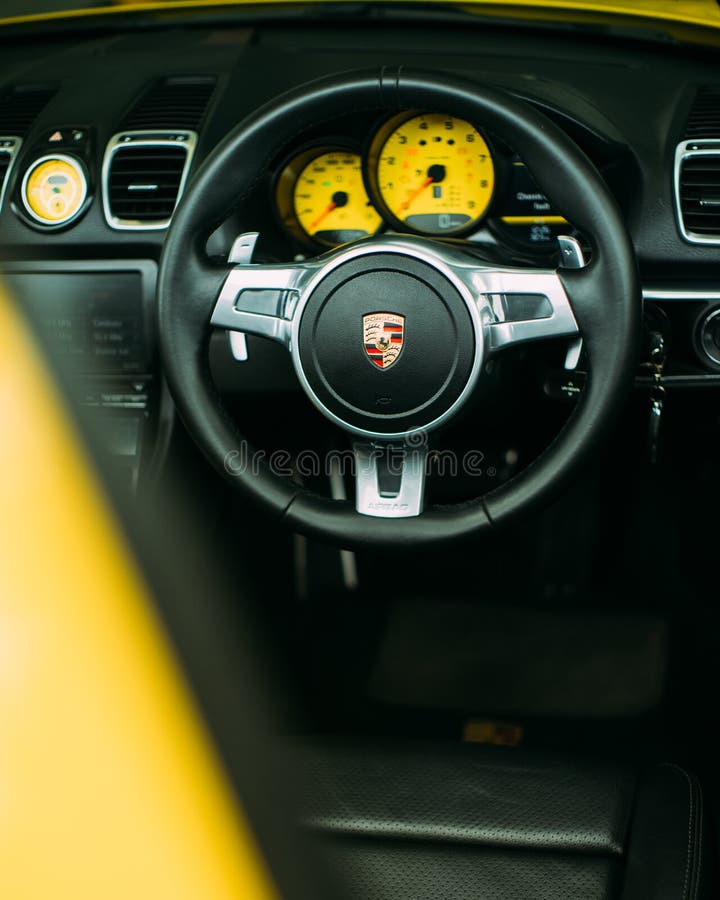 Interior of Porsche Boxster Editorial Stock Image - Image of ...