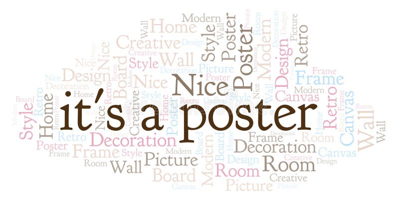 Interior Poster Word Cloud. Stock Illustration - Illustration of fonts ...