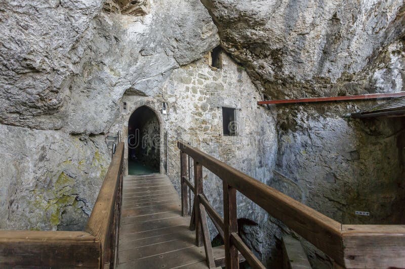 Predjama castle interior stock photo. Image of military - 6208462