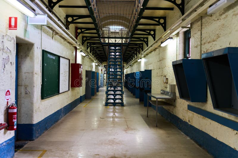 Interior of Prison Building Stock Image - Image of walls, room: 268027493