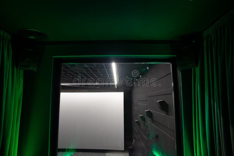 The Interior of a Private Cinema Booth in a Public Cinema Stock Image ...