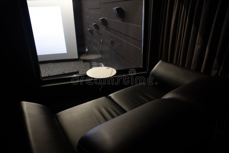 The Interior of a Private Cinema Booth in a Public Cinema Stock Image ...