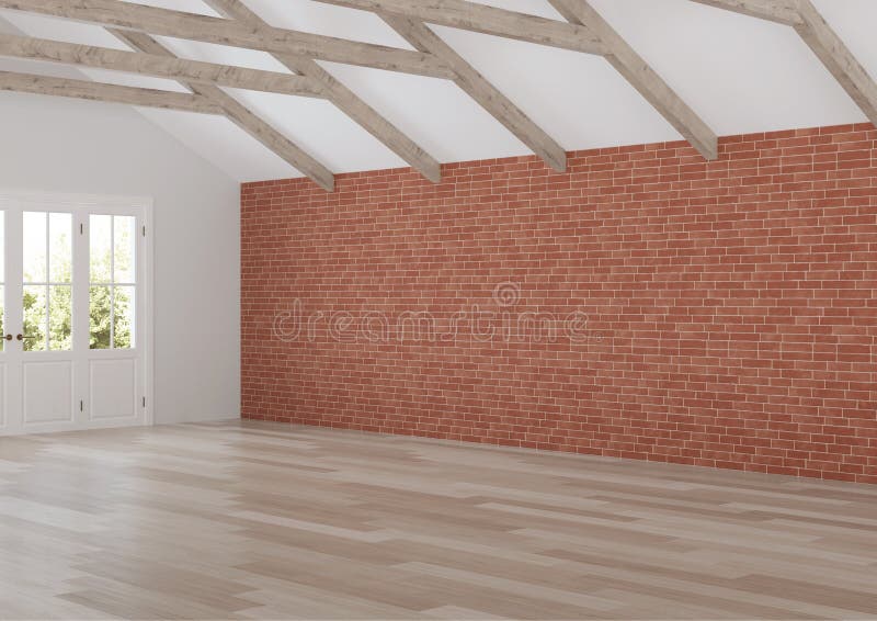 The Interior of a Private House. Empty Room Stock Illustration ...