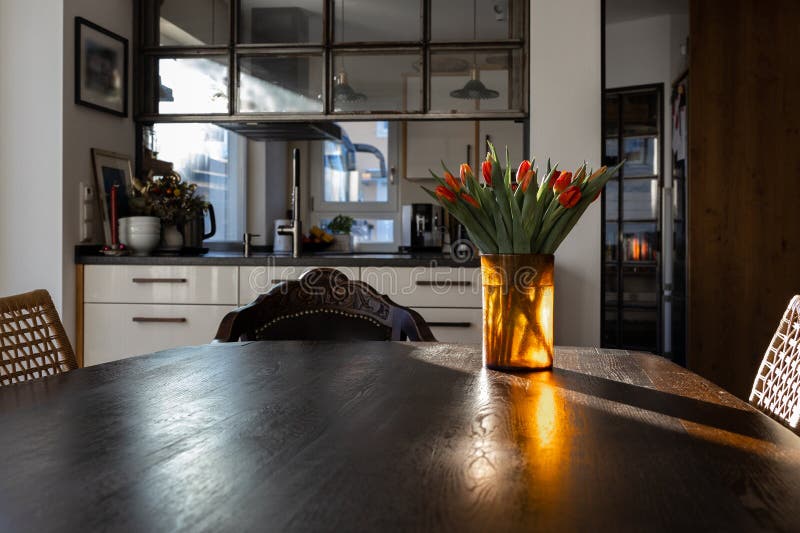 Interior of a Private House in the Morning Light, Germany Stock Photo ...