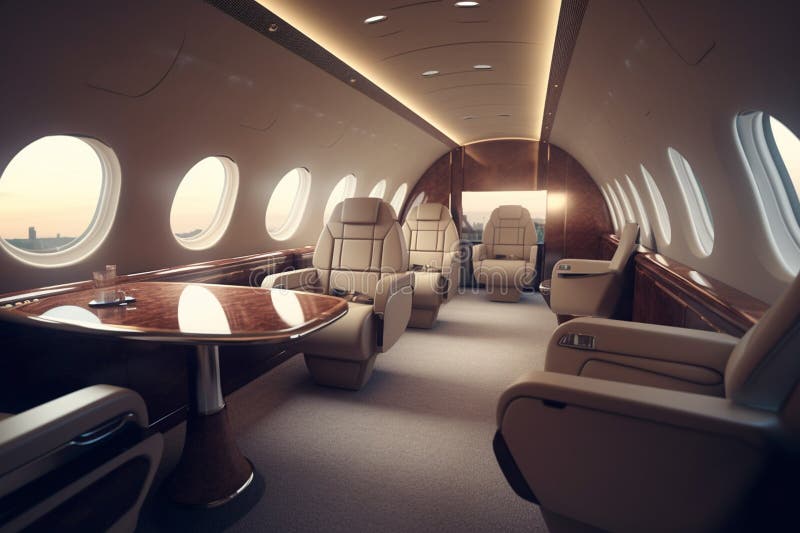Interior of a Private Jet. Interior of a Private Plane Stock ...