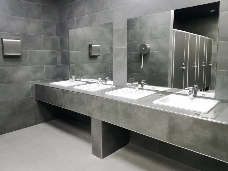 Interior of Private Modern Restroom Stock Photo - Image of latrine ...