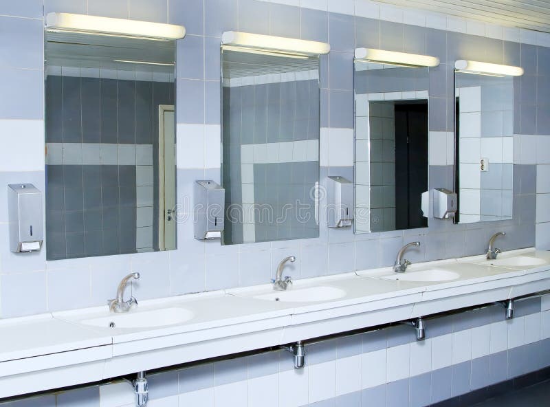 Interior of Private Restroom Stock Image - Image of modern, lighting ...