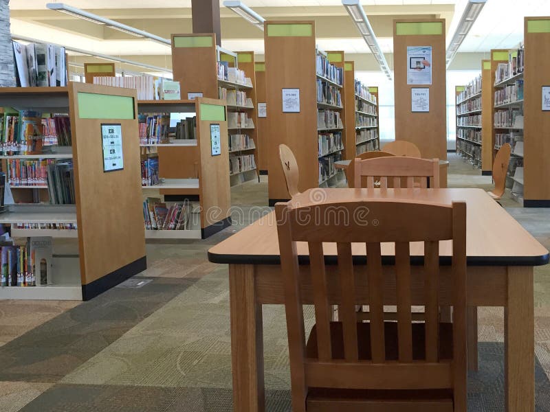 Interior of a Public Library in Community Editorial Photo - Image of ...