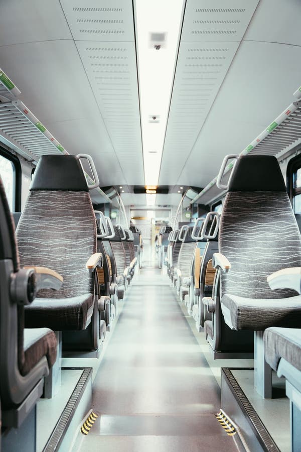 Interior of a Public Transport Train, Empty Seats Stock Photo - Image ...