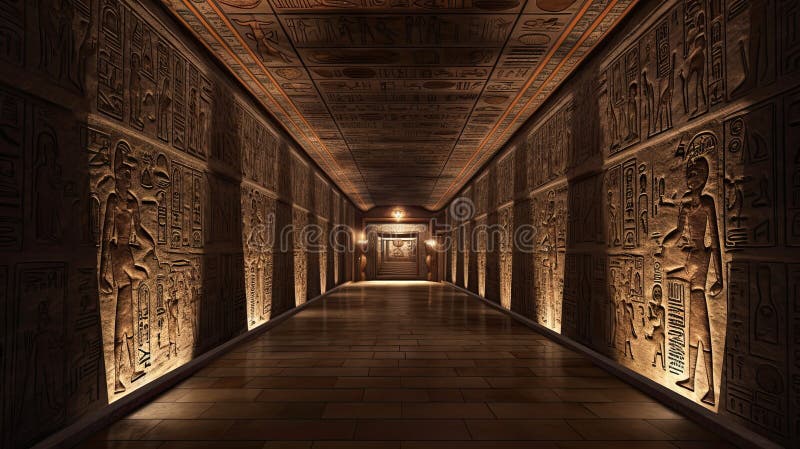 Pyramid interior SCIFI stock illustration. Illustration of space - 34164927