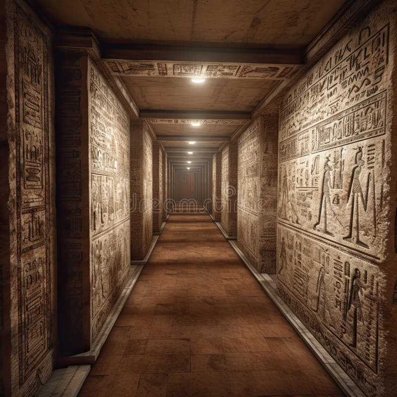 Pyramid interior SCIFI stock illustration. Illustration of space - 34164927