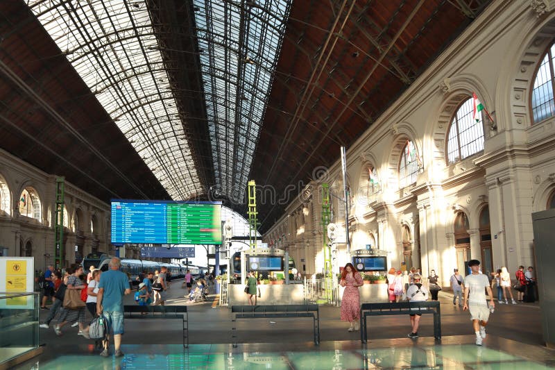 Interior of Railway Station Budapest-Keleti in Budapest, Hungary ...