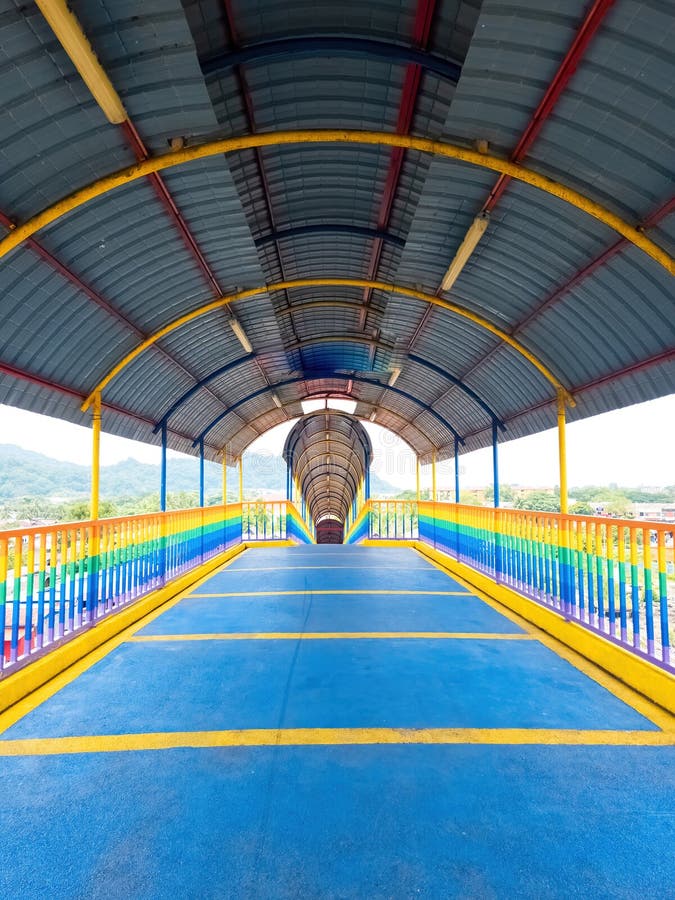 Interior of the Rainbow Bridge in Kuala Perlis. Selective Focus Stock ...