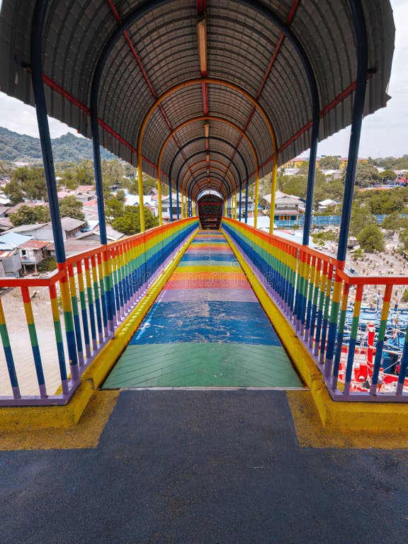 Interior of the Rainbow Bridge in Kuala Perlis. Selective Focus Stock ...