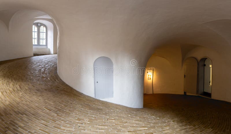 Interior of the Ramp of the Round Tower in Copenhagen Editorial ...