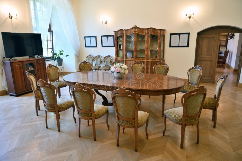 Interior of Raudondvaris Manor Editorial Photography - Image of travel ...