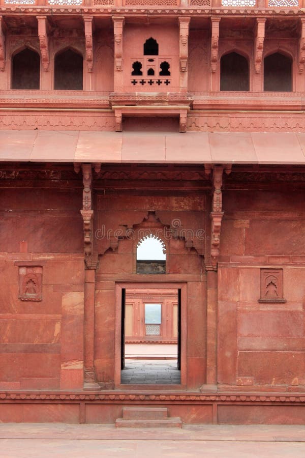 Interior of the Red Fort in Agra, India Stock Image - Image of historic ...