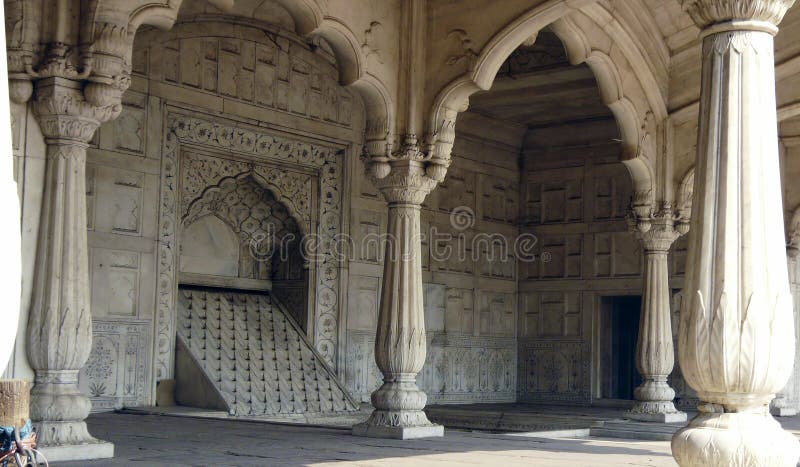 Interior of the Red Fort, Delhi, India Stock Photo - Image of sandstone ...