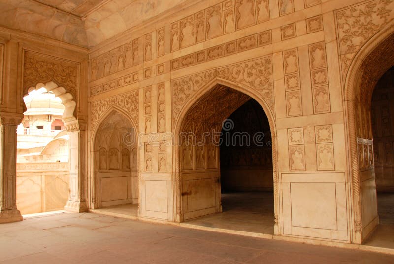 Interior of the Red Fort, India Stock Photo - Image of landmark ...