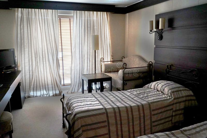 Interior of a Regular Hotel Room for 2 People Stock Image - Image of ...