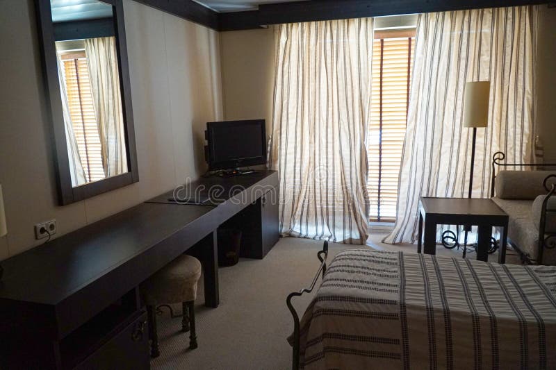 Interior of a Regular Hotel Room for 2 People Stock Photo - Image of ...