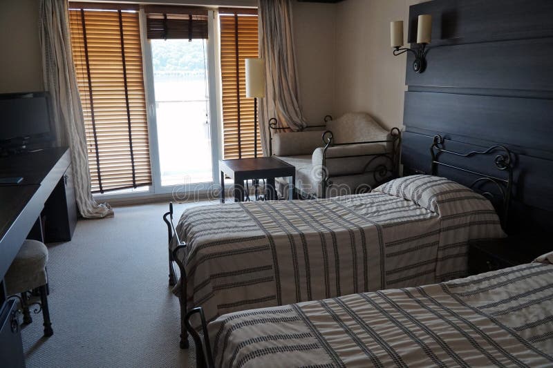 Interior of a Regular Hotel Room for 2 People Stock Photo - Image of ...