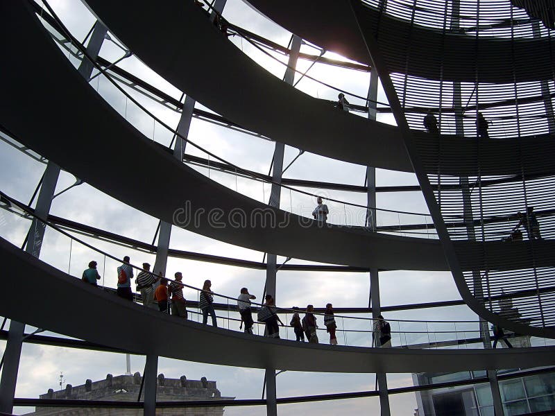 Interior of the Reichstag Dome of the Reichstag Building, Berlin ...