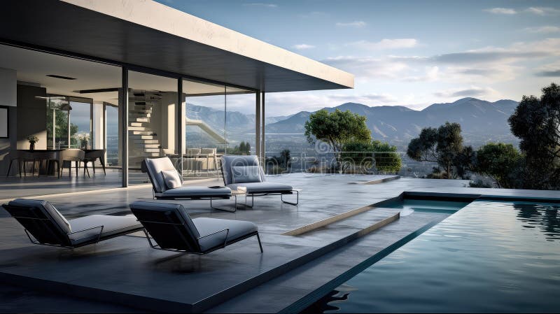 Interior Render House Background Stock Illustration - Illustration of exterior, modeling: 309918081