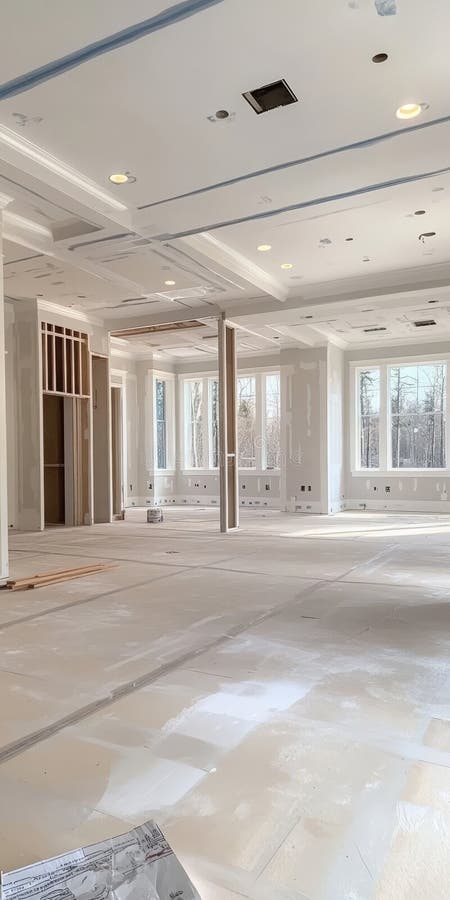 Interior Renovation Process Step-by-Step Drywall Installation for ...