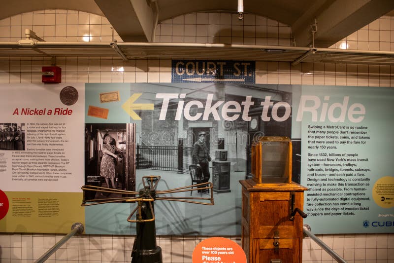 Interior of the Renowned New York Transit Museum, Located in the ...
