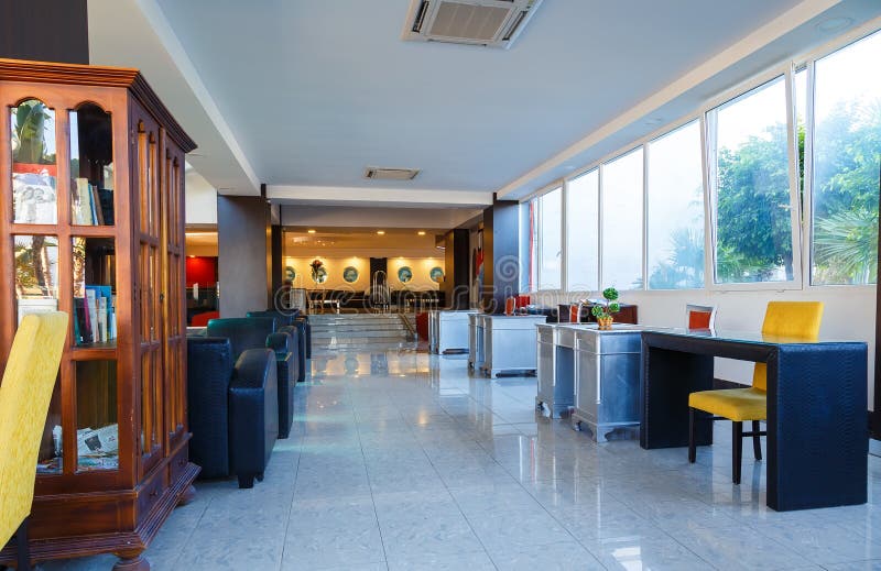 Interior of the Resort Corridor Leading To Reception Stock Photo ...