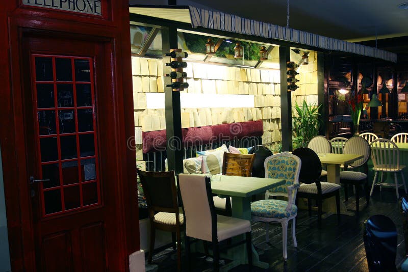 Interior of restaurant editorial image. Image of design - 43709155