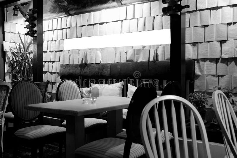 Interior of restaurant editorial stock image. Image of book - 43709204