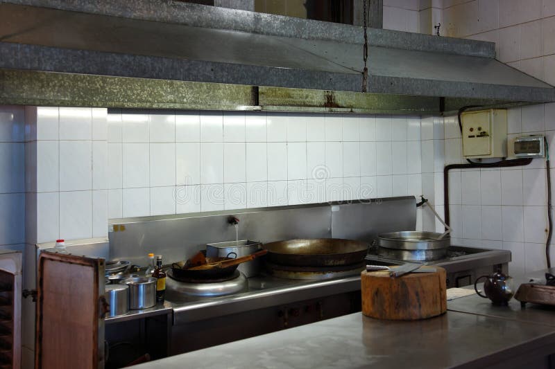 Interior Of A Restaurant Kitchen Stock Photo - Image of busy ...