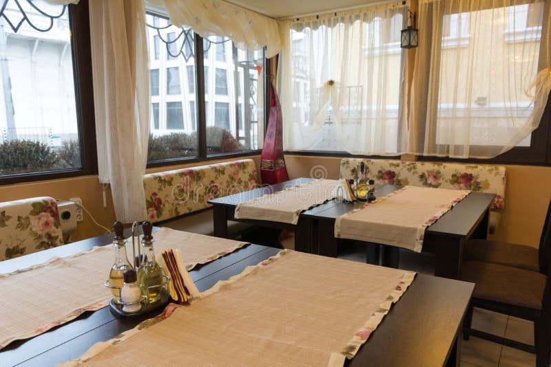 Interior of the Restaurant. Place for Dinner or Lunch. Stock Image ...
