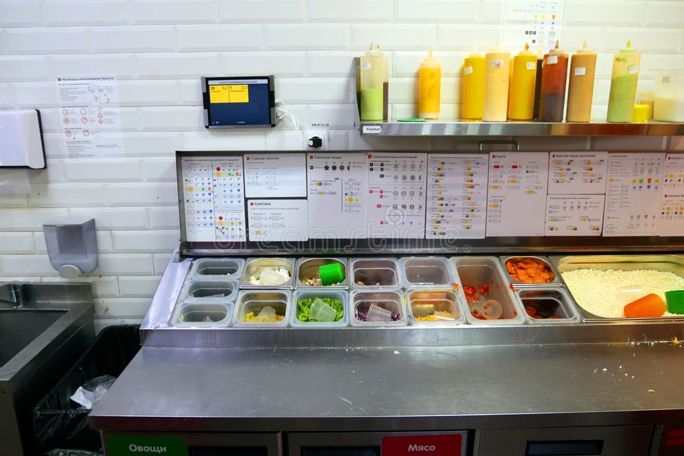 Products and Items Necessary for the Operation of the Restaurant and Cafe. the Interior of the ...